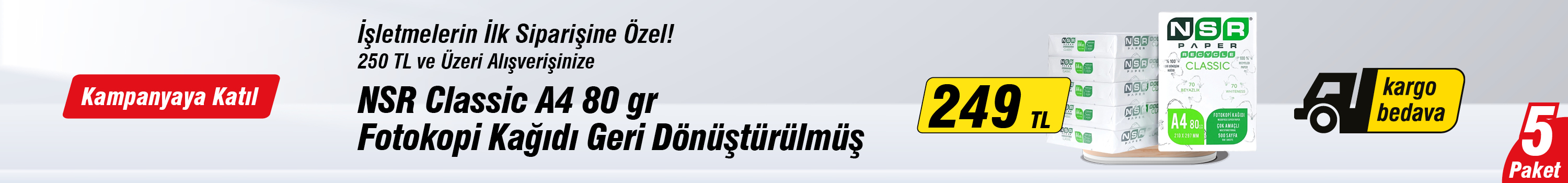 NSR A4 Fotokopi Kağıdı 80 Gr 1 Koli