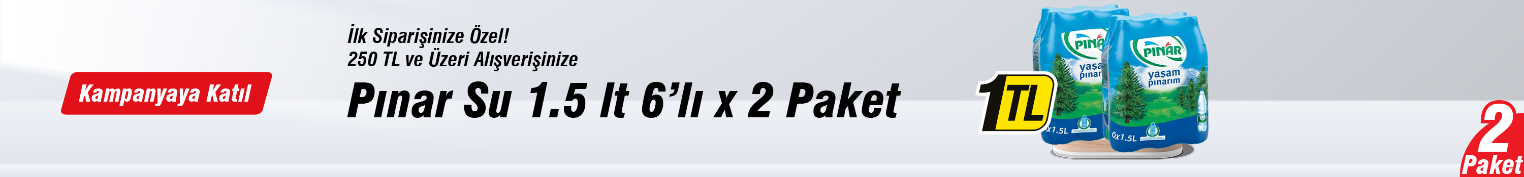 Pınar Su 1,5LT 6'lı X2 Jumbo