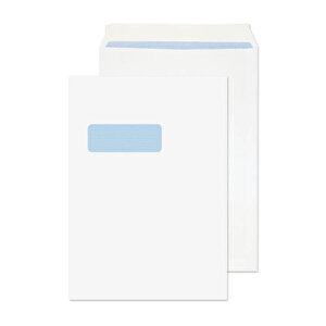 Buy ValueX Pocket Envelope C4 Peel and Seal Window 100gsm White (Pack ...
