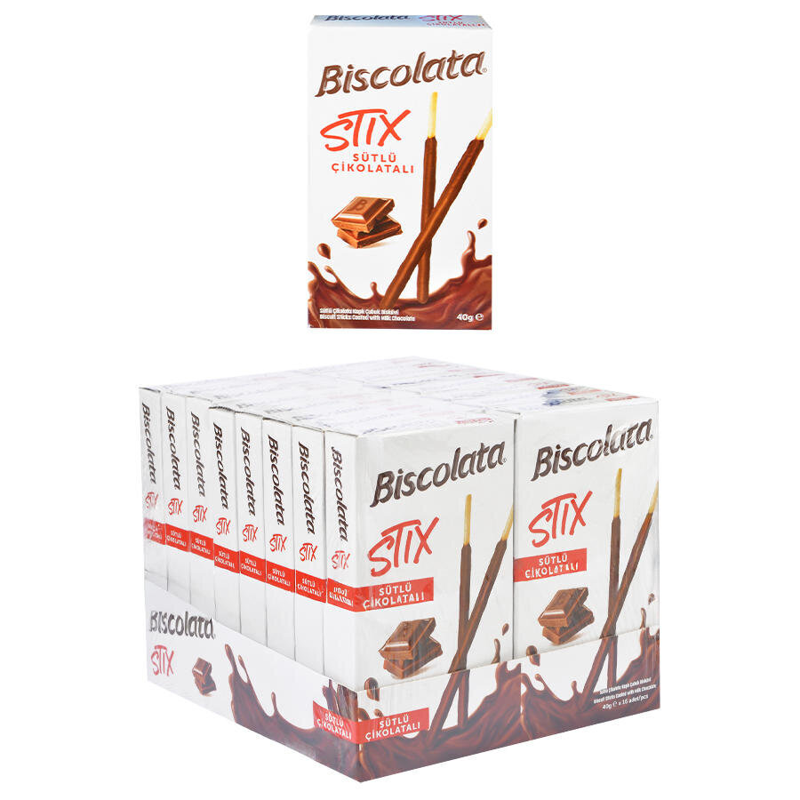 Biscolata Stix Sütlü Çikolatalı Bisküvi 40 g 16'lı Fiyatı | Avansas