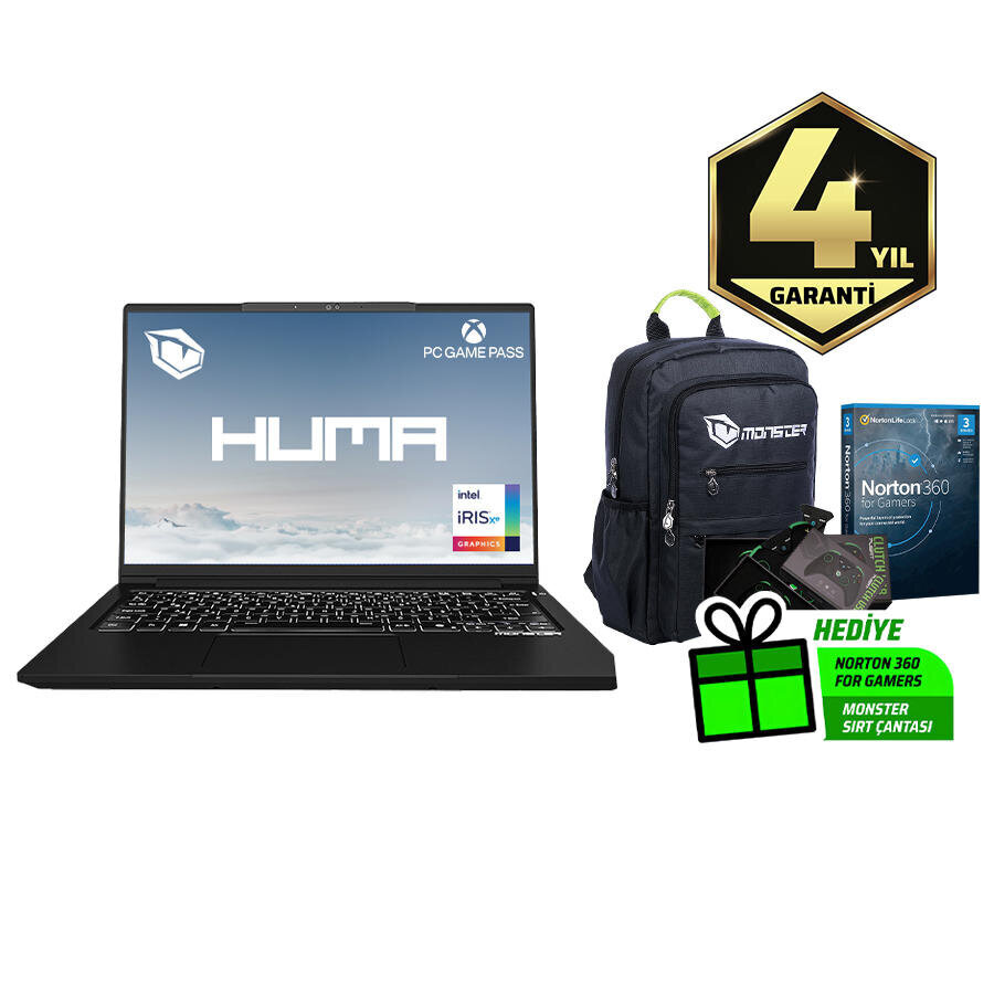Monster Huma H4 V7.2.5 İş Bilgisayarı Intel Ultra 7 32GB Ram 1TB SSD ...