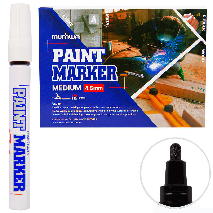 Munhwa Paint Marker Kalem Siyah 12'li Paket Fiyatı | Avansas