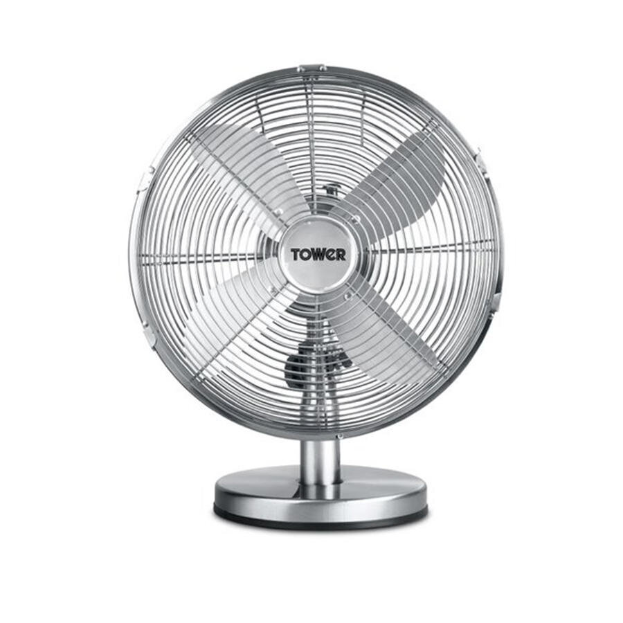 Buy Tower 12" Metal Chrome Desk Fan | Avansas®