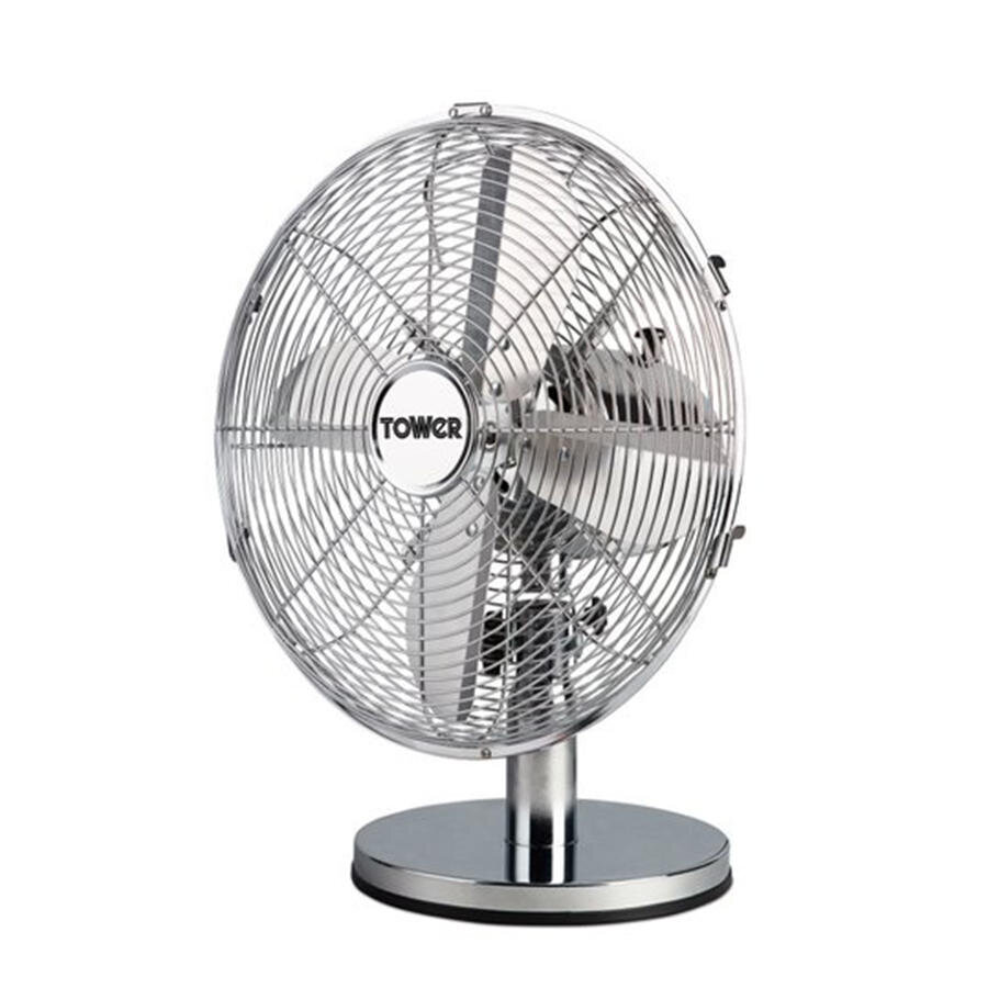 Buy Tower 12" Metal Chrome Desk Fan | Avansas®