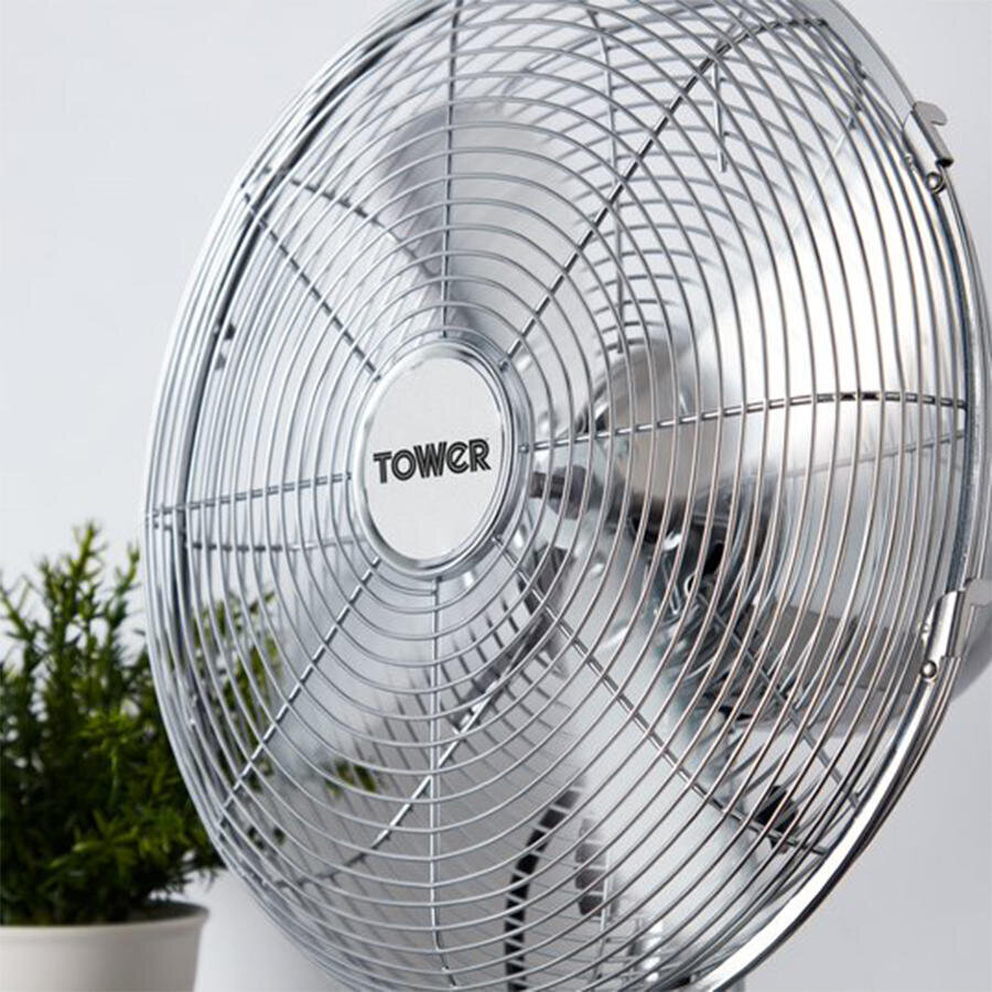 Buy Tower 12" Metal Chrome Desk Fan | Avansas®