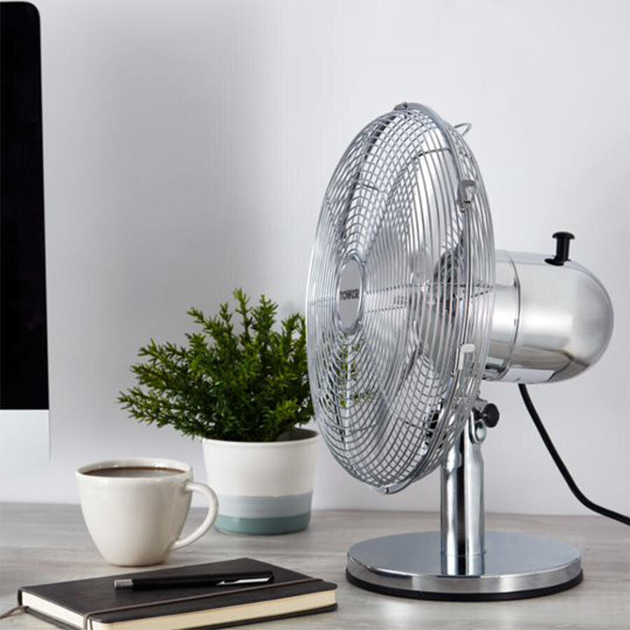 Buy Tower 12" Metal Chrome Desk Fan | Avansas®