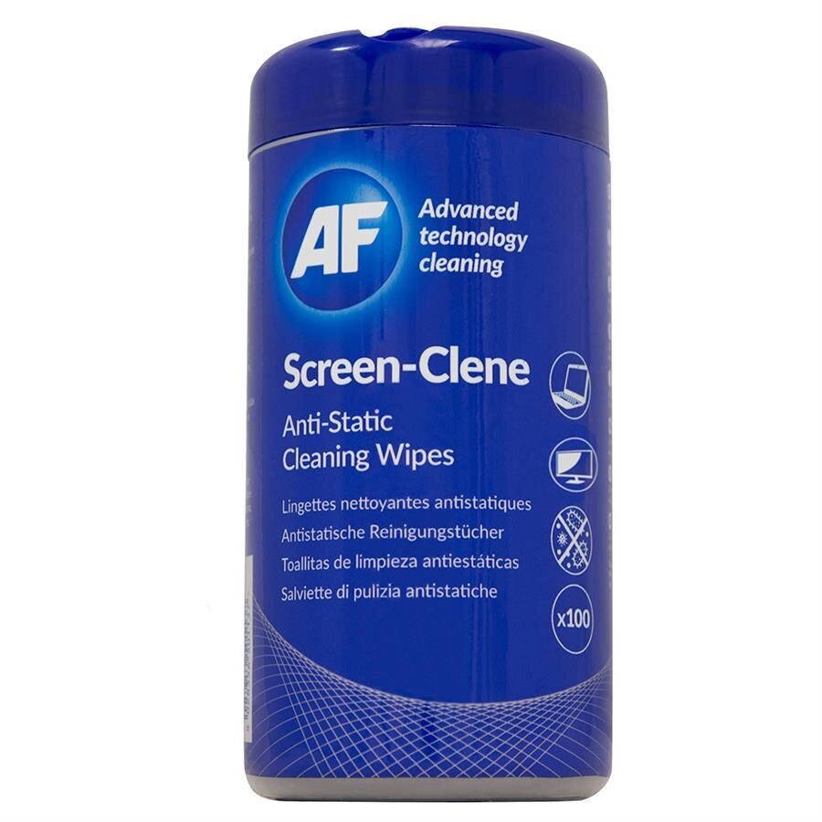 Buy AF Screen-Clene Anti-Static Cleaning Wipes Tub of 100 | Avansas®