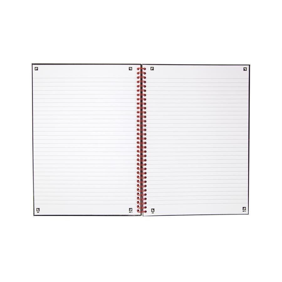 Buy Oxford Black n Red A4 Wirebound Hard Cover Notebook Ruled 140 Pages ...